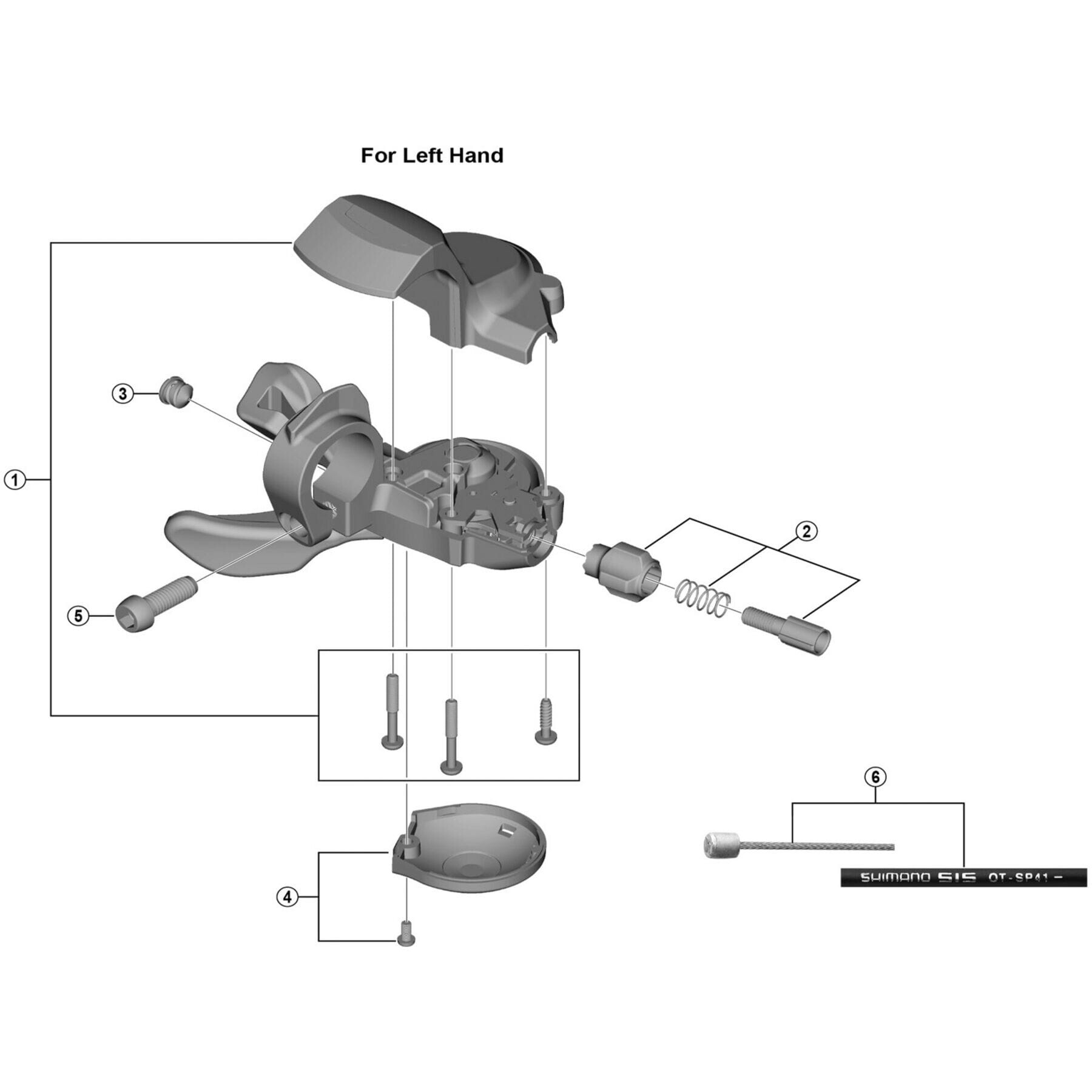 Shimano Spares SL-M4010 left hand indicator unit | Brake & Shifter ...